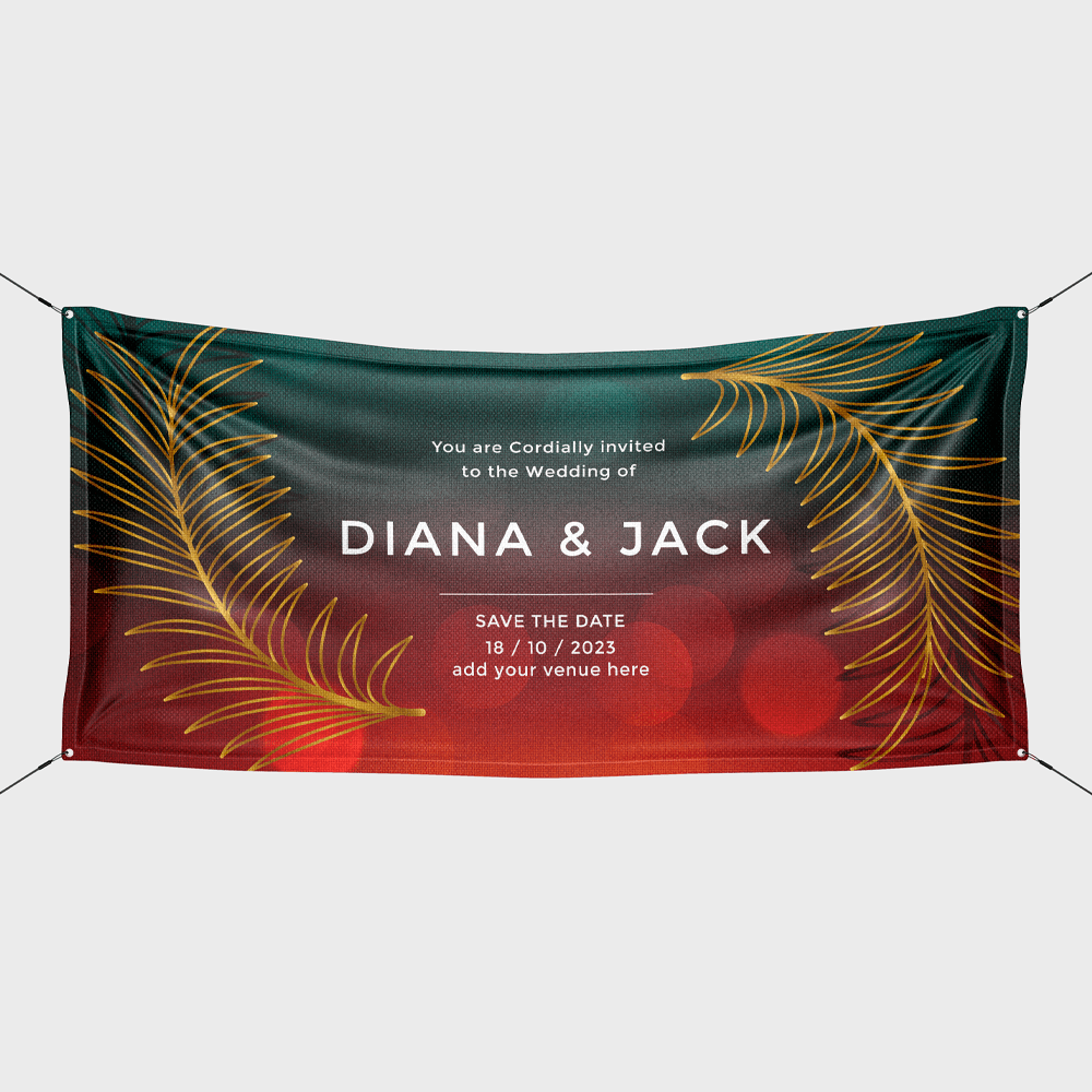 Get Personalized wedding Banners Online UK | Banners Village