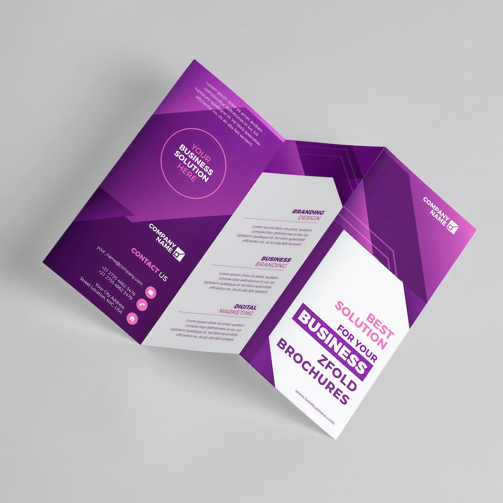 Order Custom Z-Fold Brochures A4 printing | Banners Village